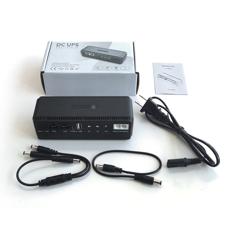 Home Mini POE UPS 12V 2A Lithium Battery DC UPS 5V 9V 12V Mini UPS 12V