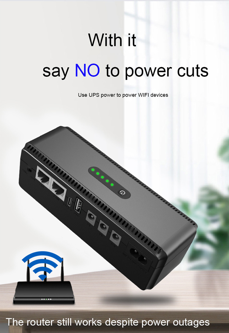 18w Mini Poe Ups 5V 9 12V Mini DC UPS System For Router Modem Camera